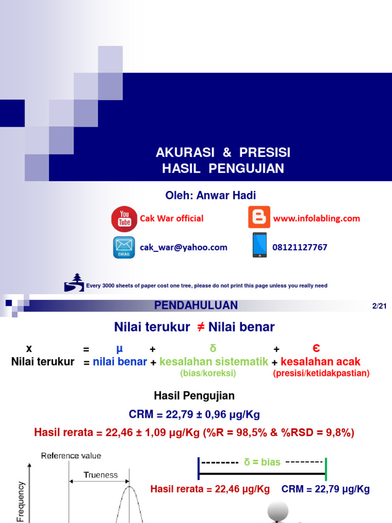 Akurasi & Presisi Hasil Pengujian | PDF