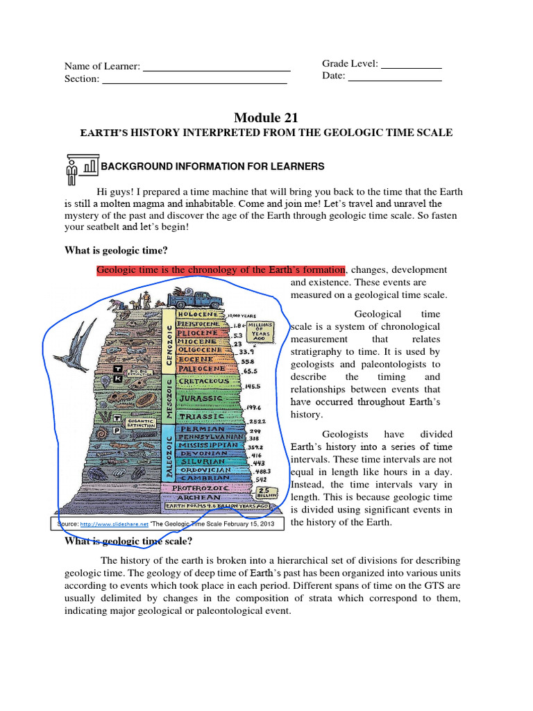 Earth's History via Geologic Time | PDF
