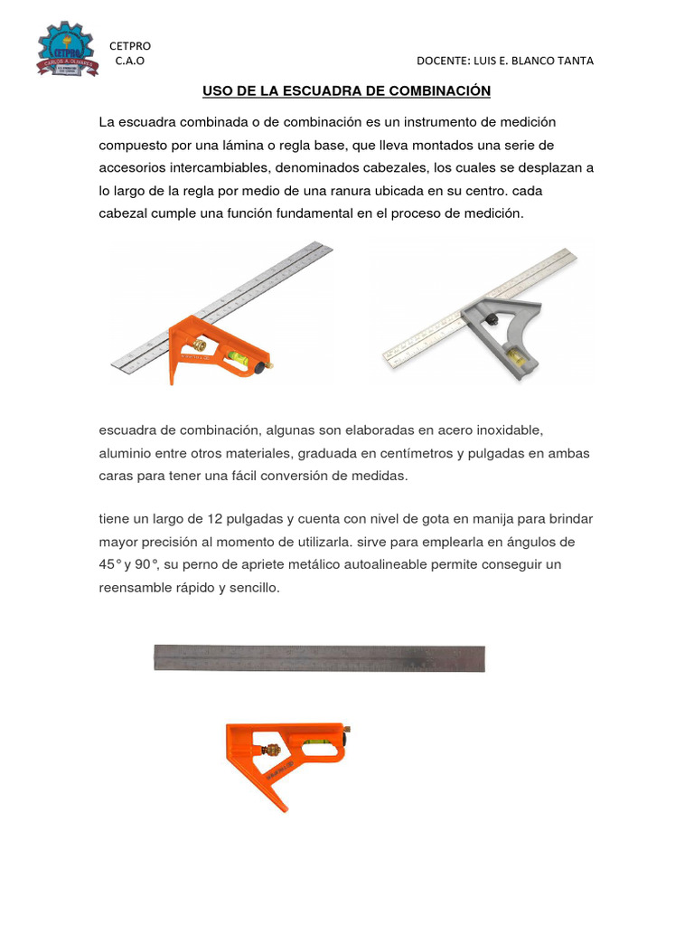06 Uso de La Escuadra de Combinación | PDF