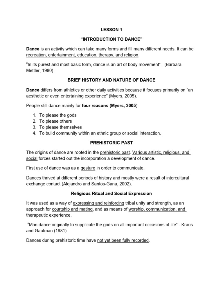 Evolution of Dance Through Eras | PDF