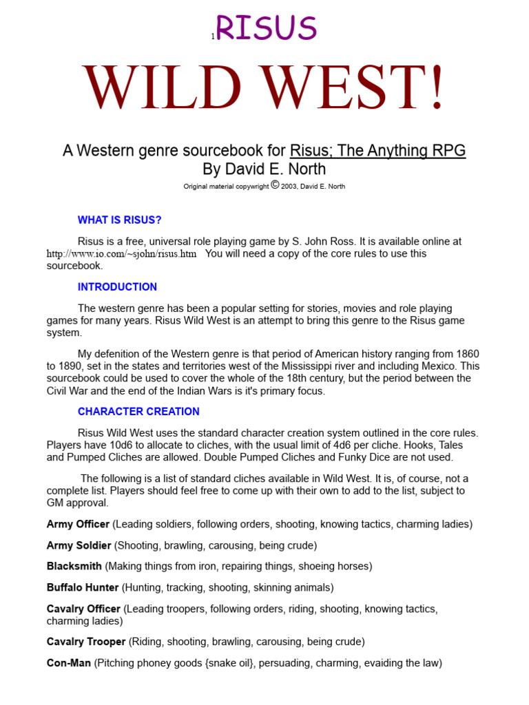 Wild West | PDF