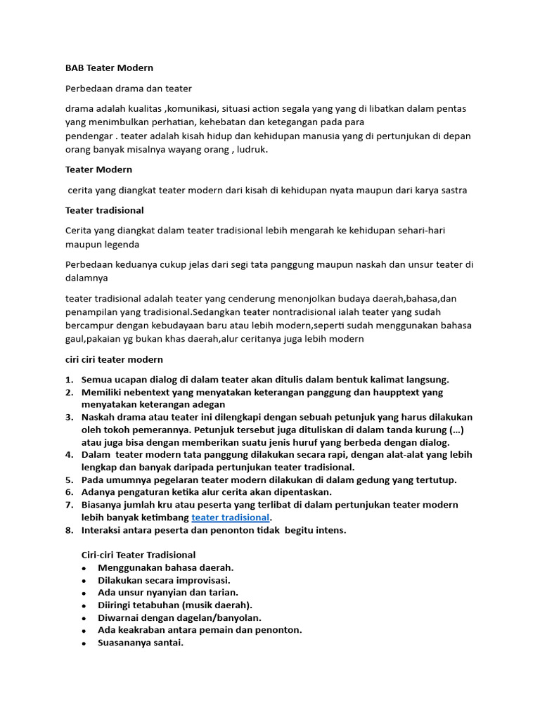 BAB Teater Modern | PDF