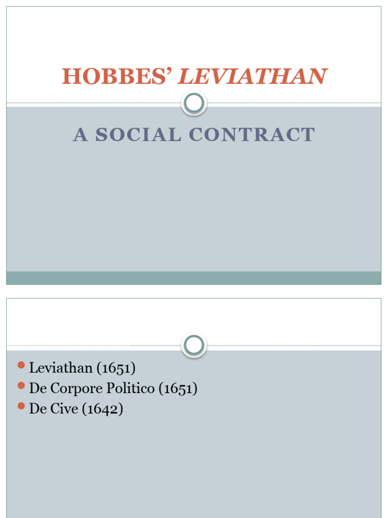 Hobbes Leviathan | PDF
