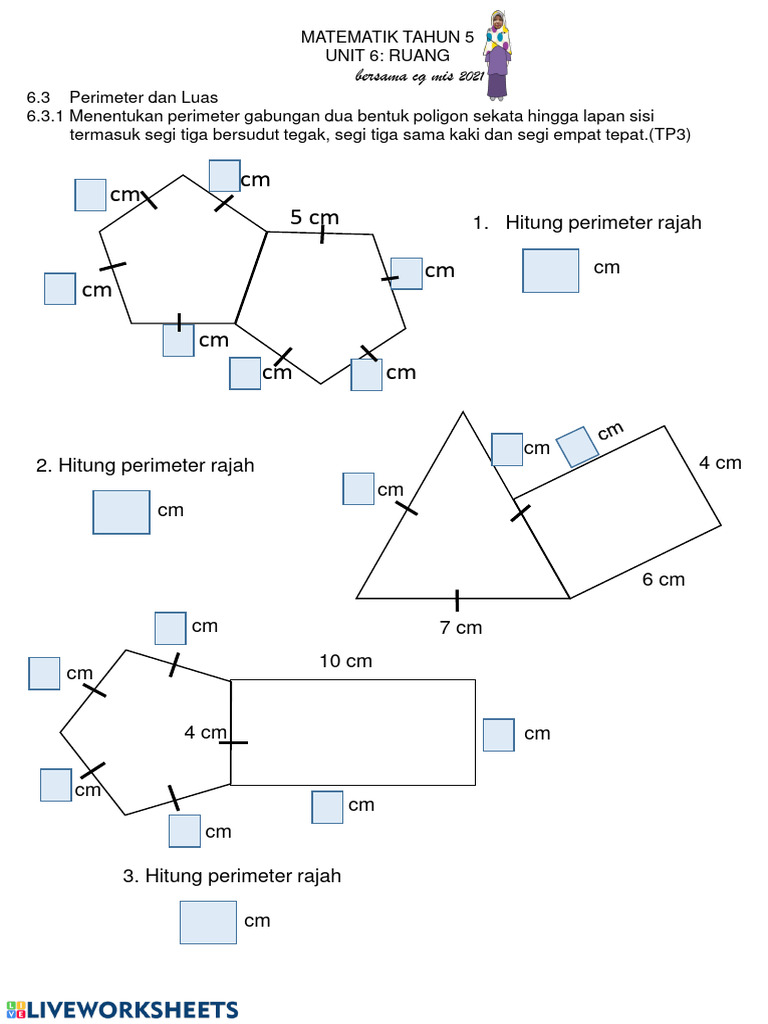 5 CM CM CM CM CM CM: 1. Hitung Perimeter Rajah CM | PDF