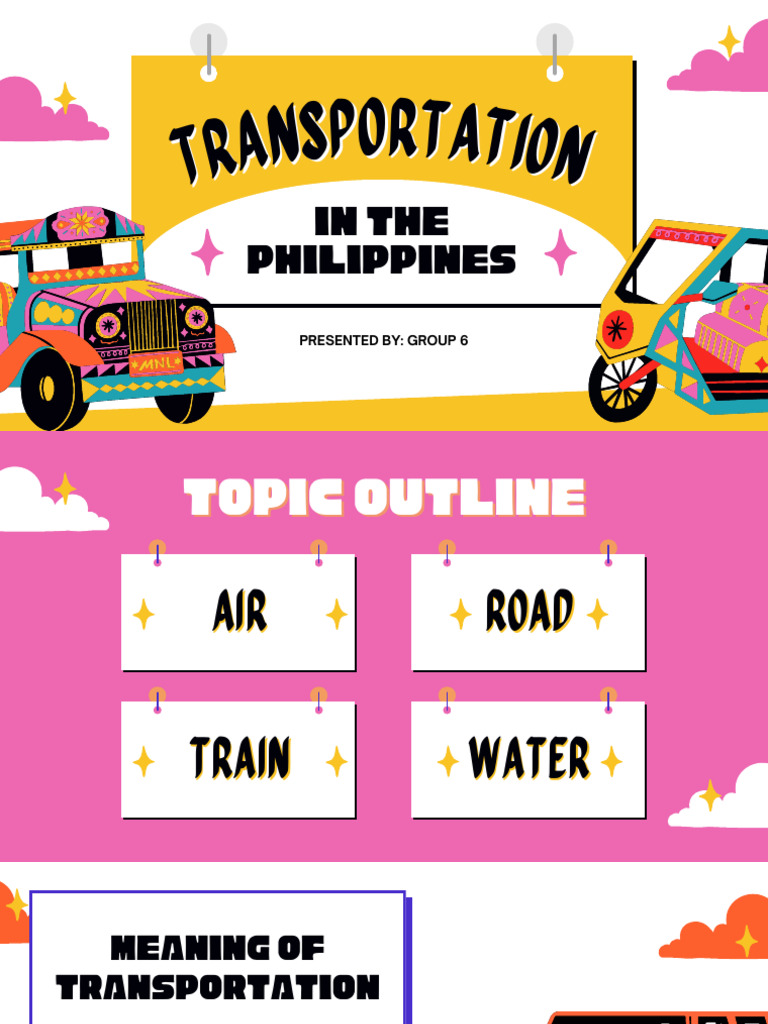 Yellow-and-Pink-Playful-Filipino-Transportation-Presentation | PDF