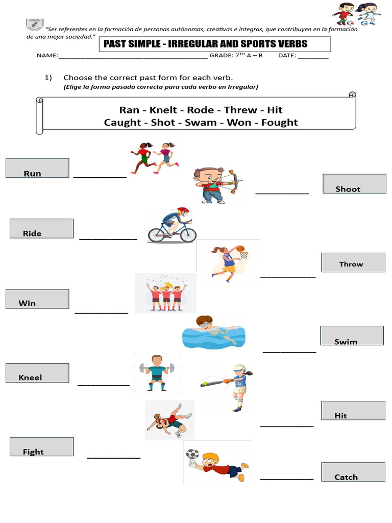 PAST SIMPLE - IRREGULAR AND SPORTS VERBS | PDF