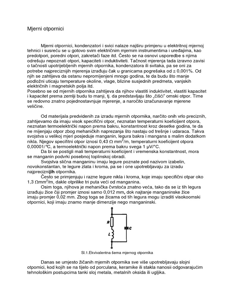 10.mjerni Otpornici | PDF