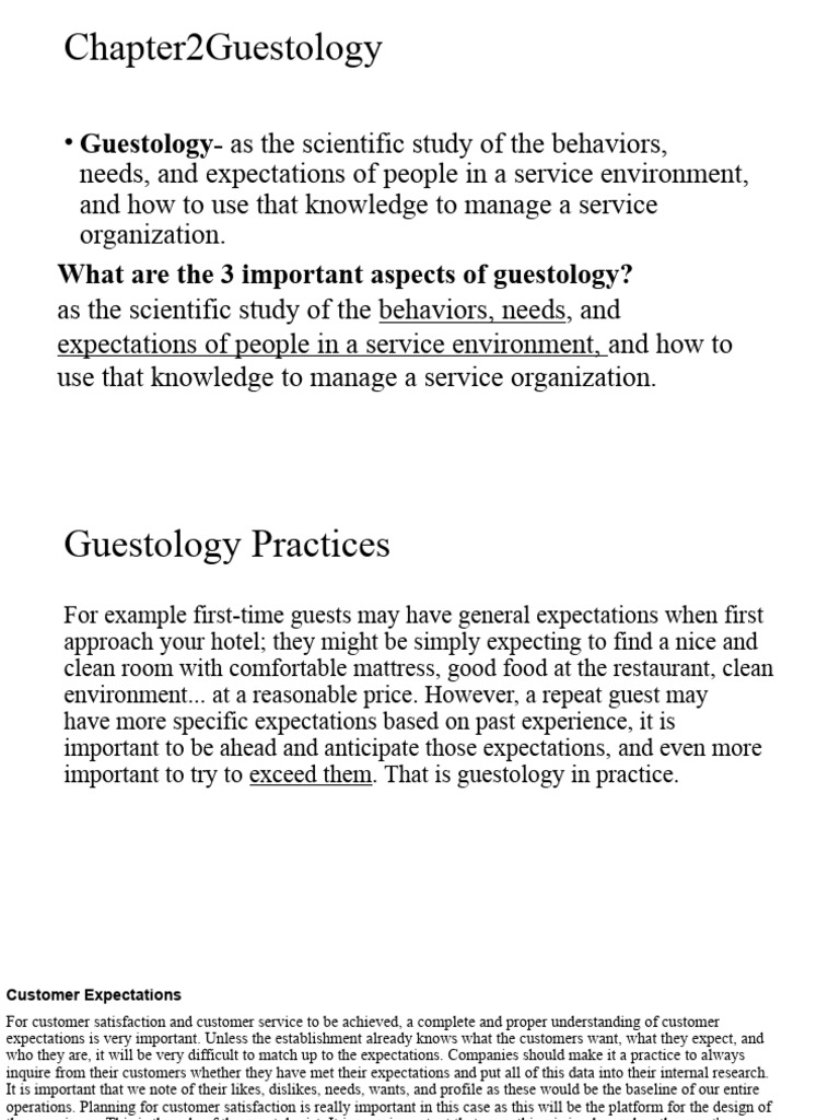 Chapter 2 Guestology | PDF