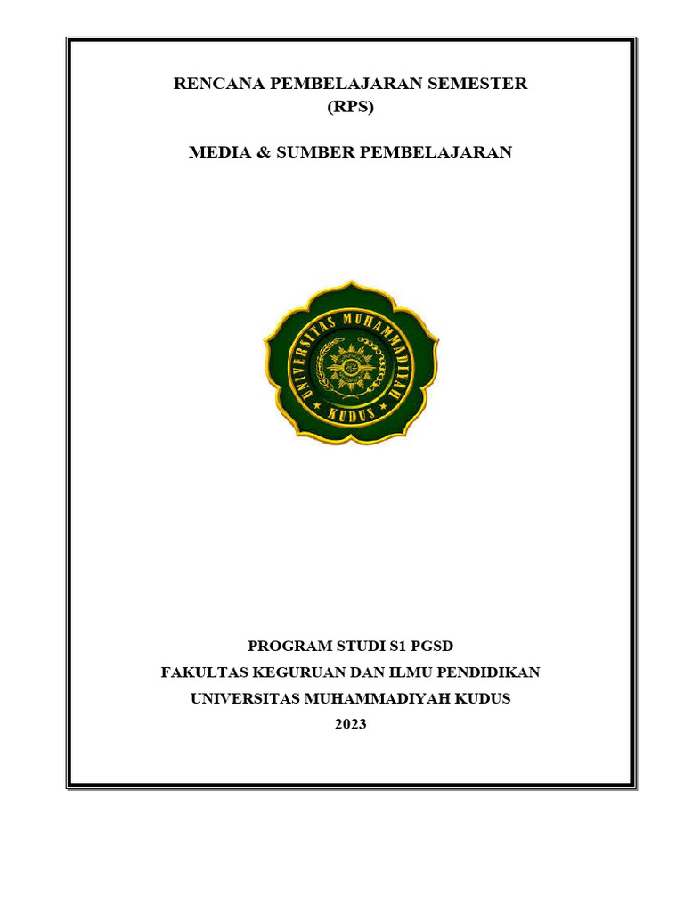 RPS Media - Sumber Pembelajaran | PDF