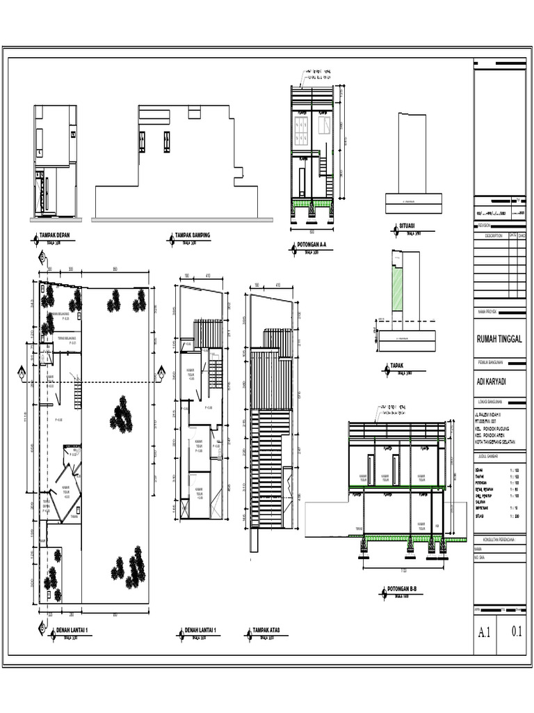 Denah Rumah Tinggal Kisel Raden Inten | PDF