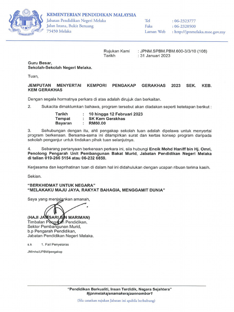 Jemputan Menyertai Kempori Pengakap Gerakhas 2023 Sek Keb Kem Gerakhas ...