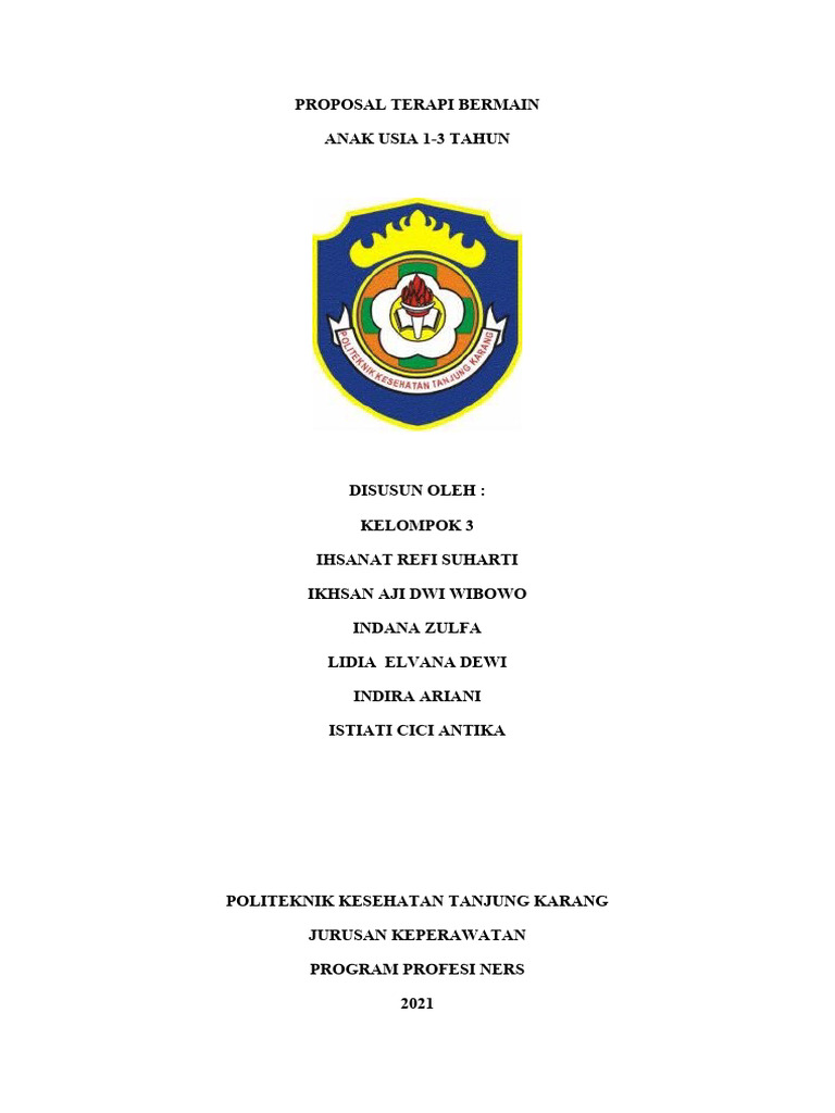 PROPOSAL TERAPI BERMAIN 1-3 | PDF