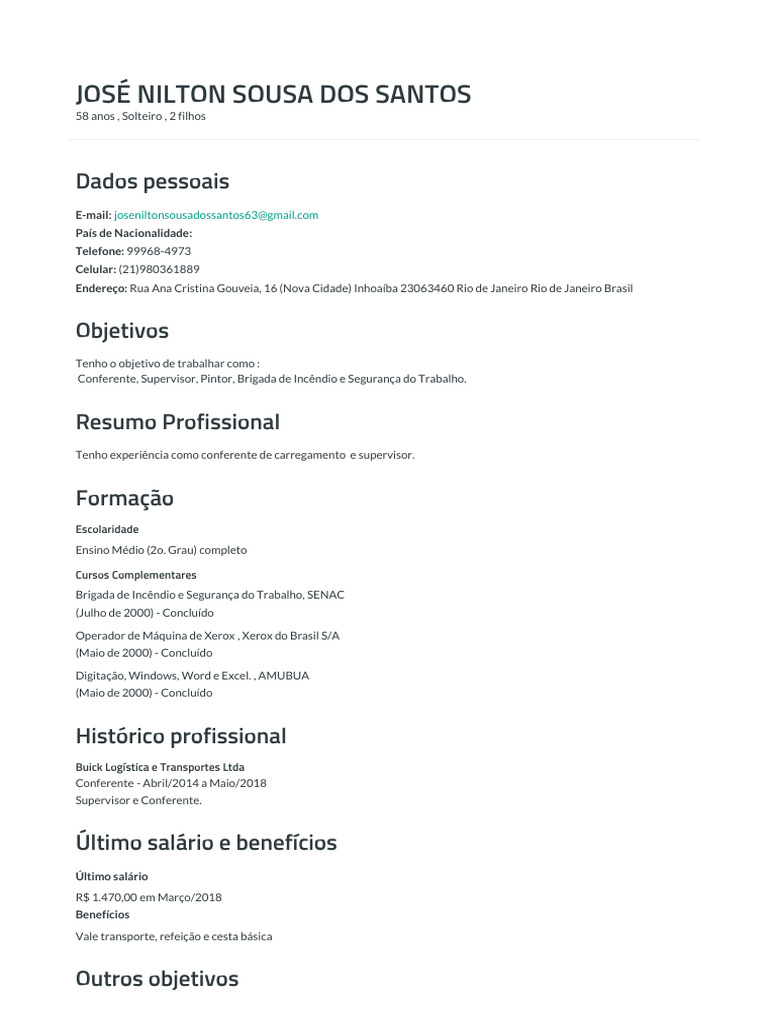 Curriculo José Nilton | PDF