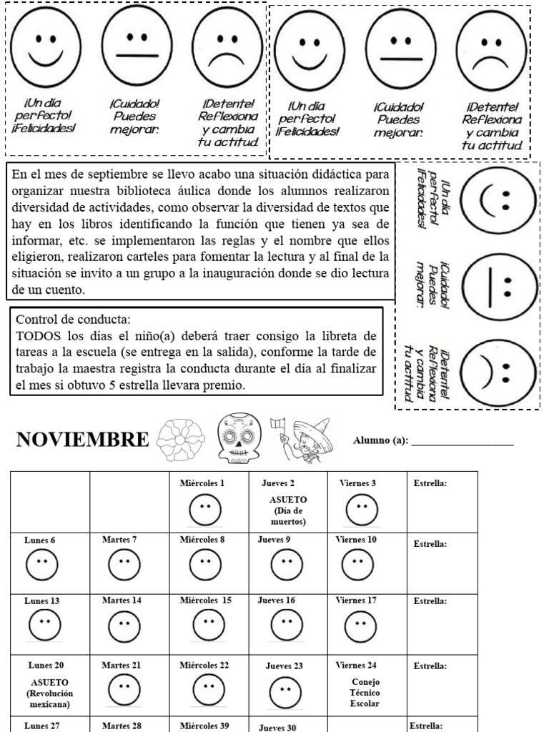 Calendarios de Conducta | PDF