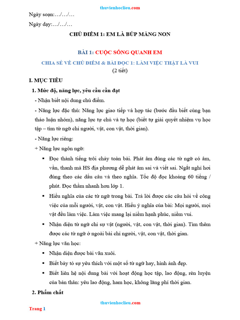 GA TIENG VIET Lop 2 HK1 Canh Dieu | PDF