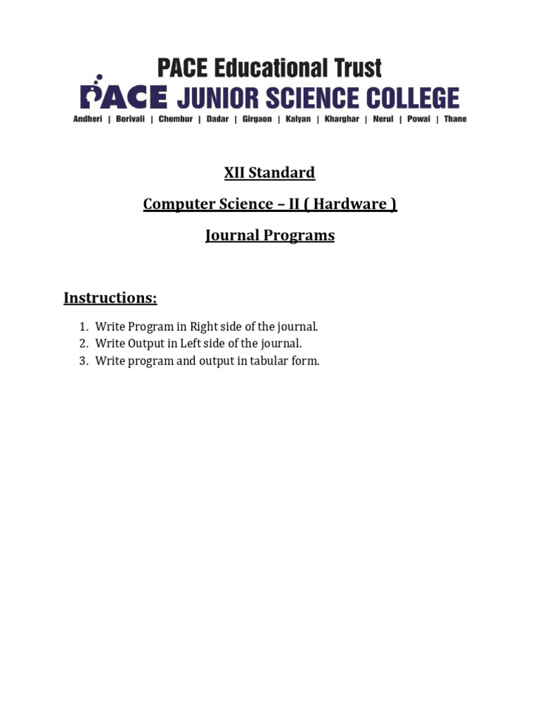 Labmanual CS 2 2023 24 | PDF