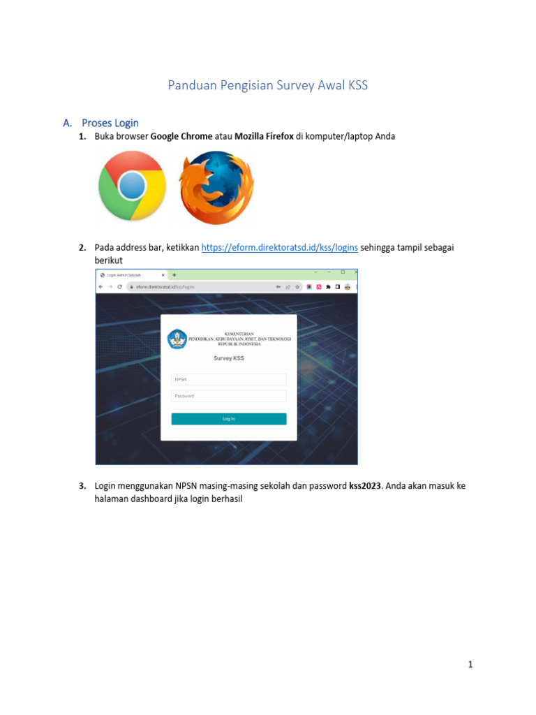 Panduan Pengisian Survey KSS | PDF