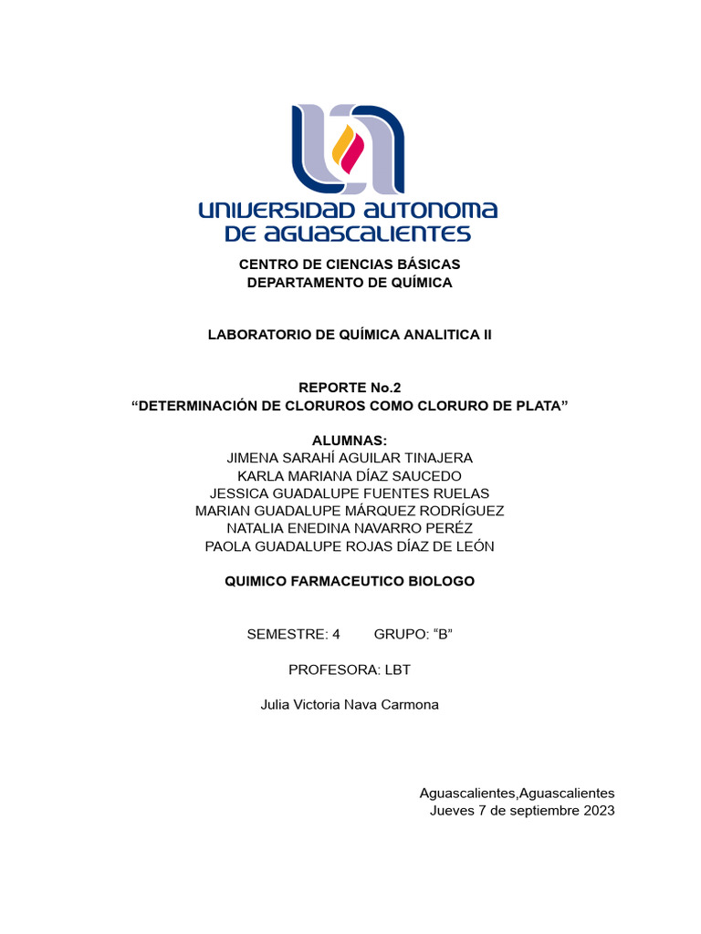 Determinación de Cloruros Como Cloruro de Plata | PDF