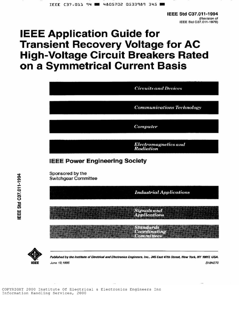 Ieee c37 Transient Recovery Voltage | PDF