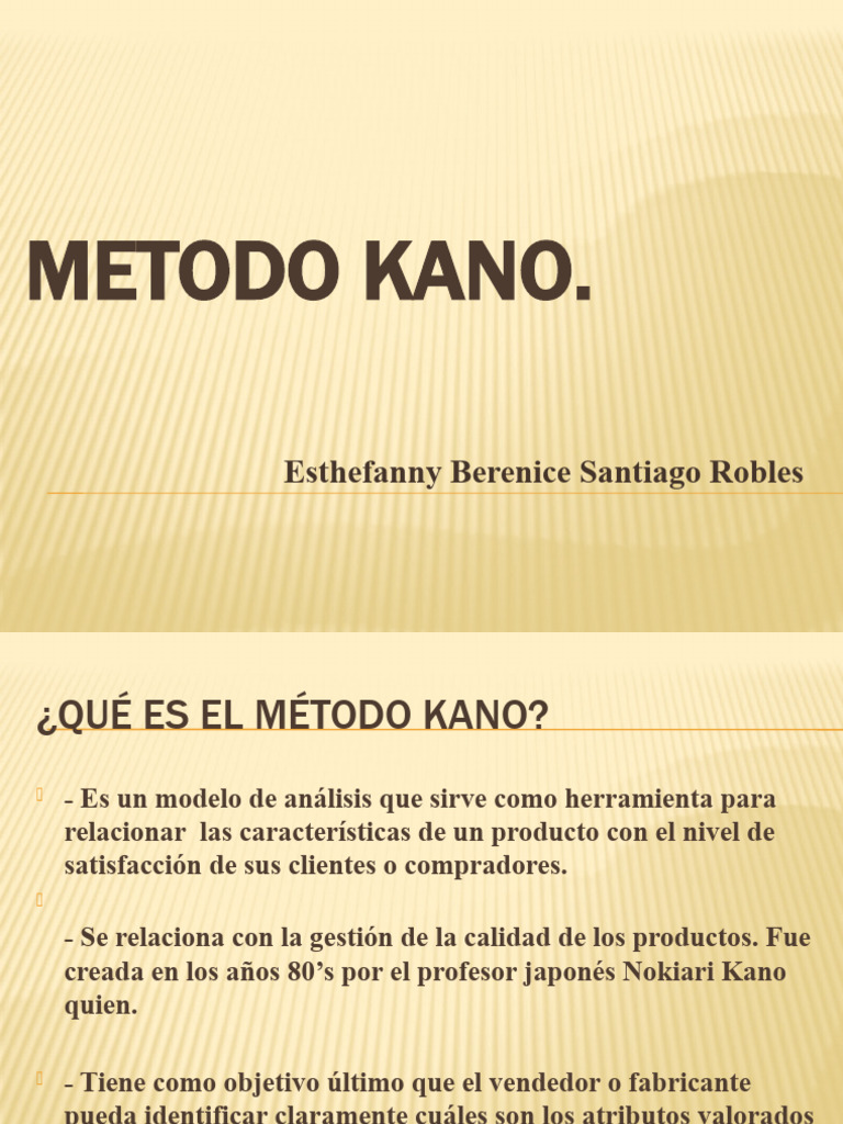 Metodo Kano | PDF