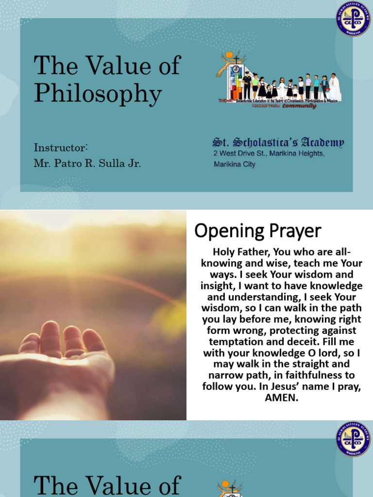 WEEK2 - The Value of Philosophy - PHILO | PDF