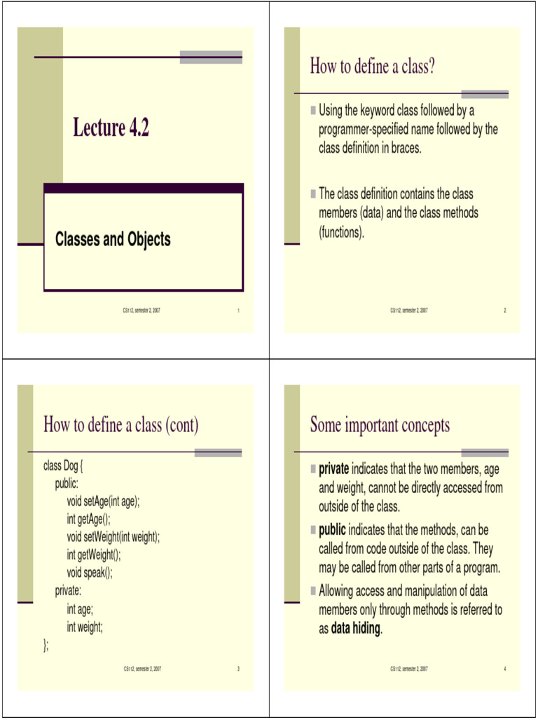 How To Define A Class?: Classes and Objects | PDF