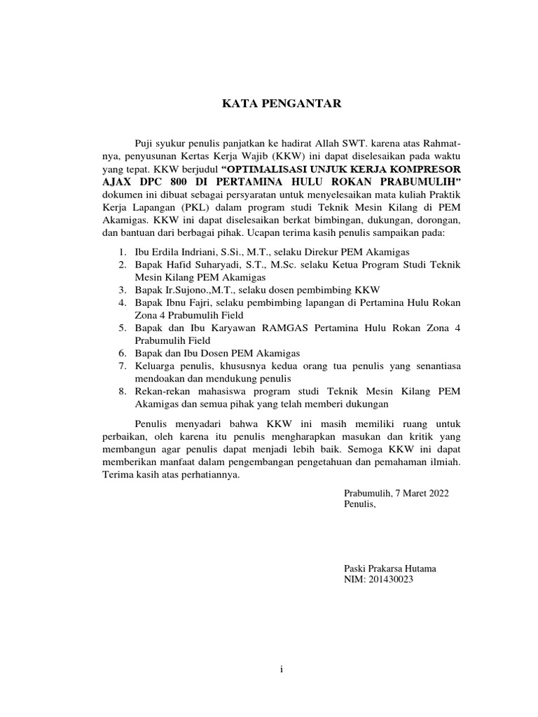 KKW - 201430023 - Paski Prakarsa Hutama | PDF