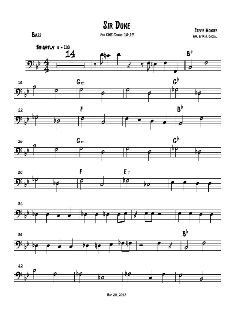 Sir Duke - Bass | PDF