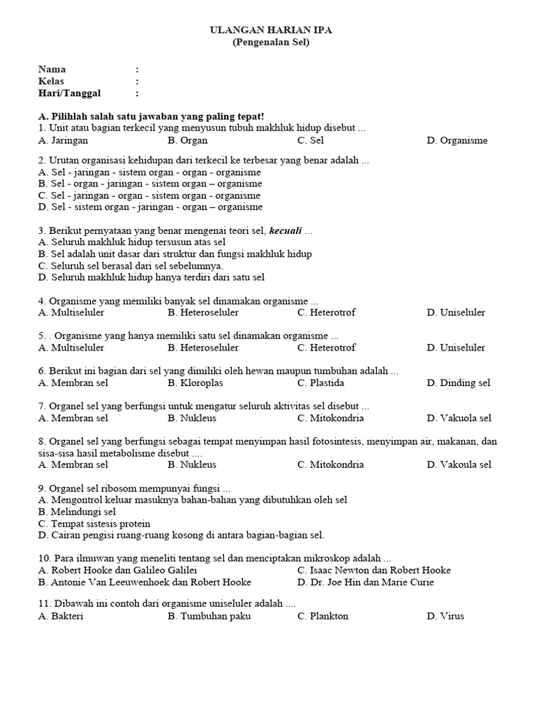 Pengenalan Sel | PDF
