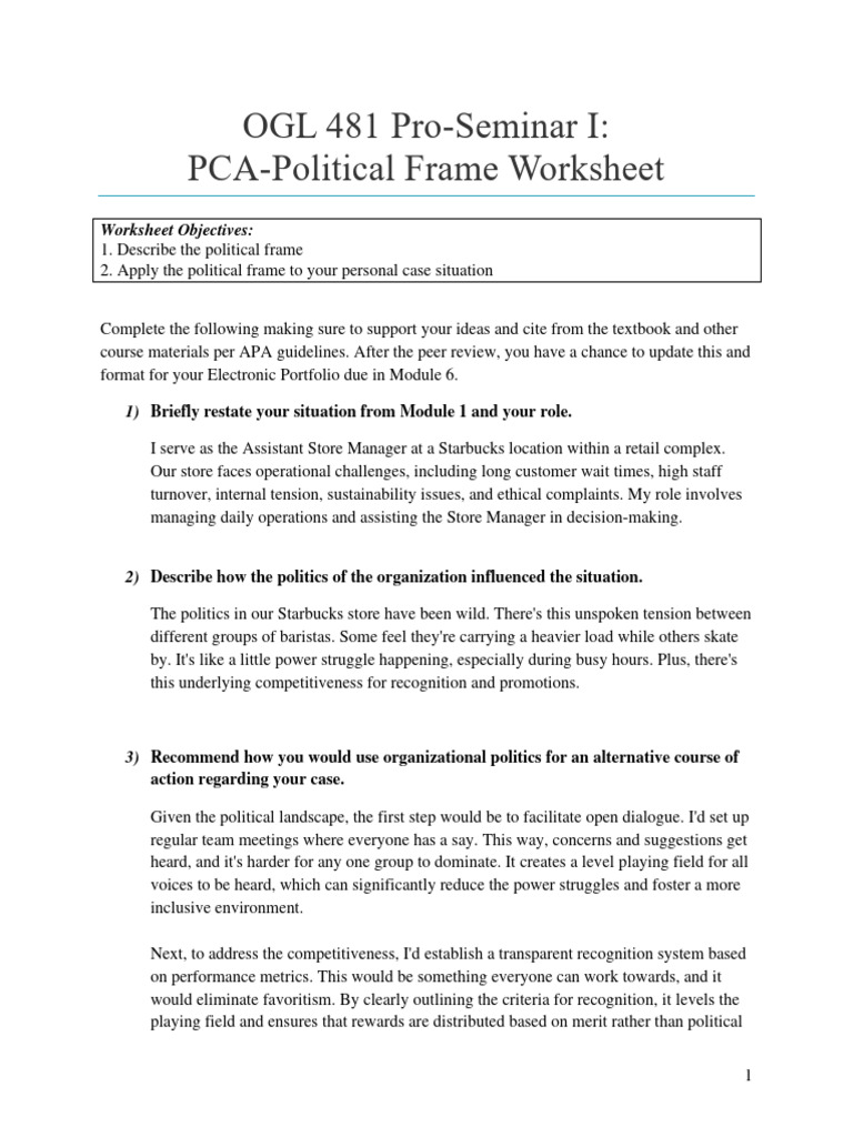 Module 4 Political Pca and Peer Review | PDF