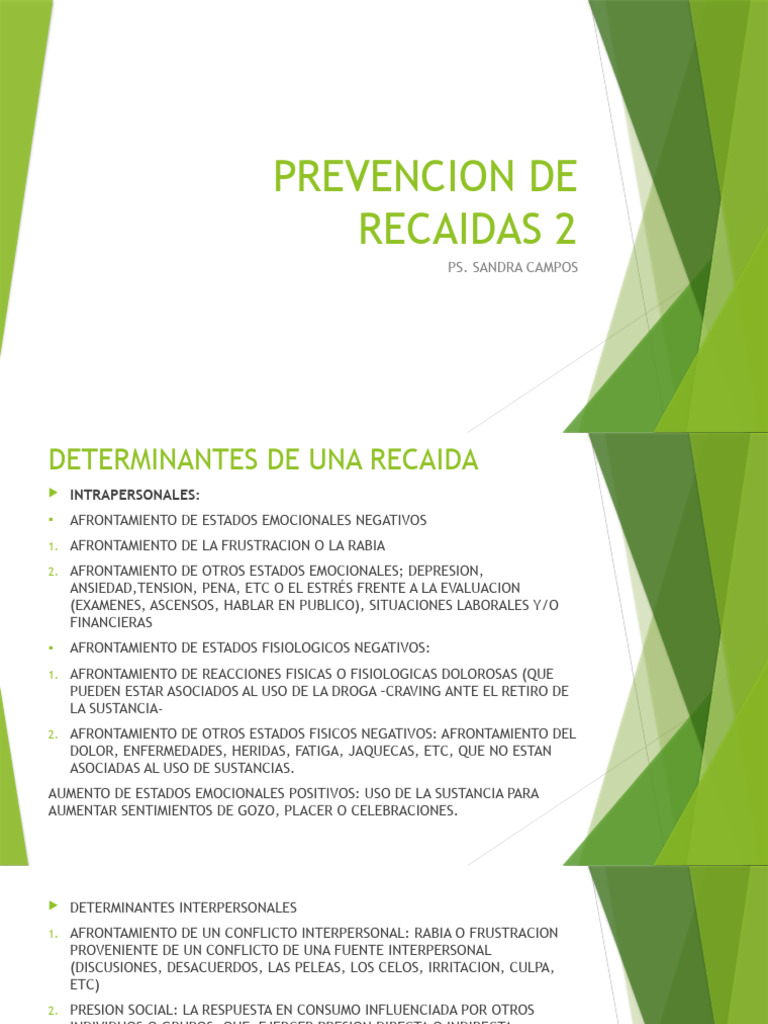 Prevencion de Recaidas 2 | PDF | Culpa (emoción) | Alcoholismo