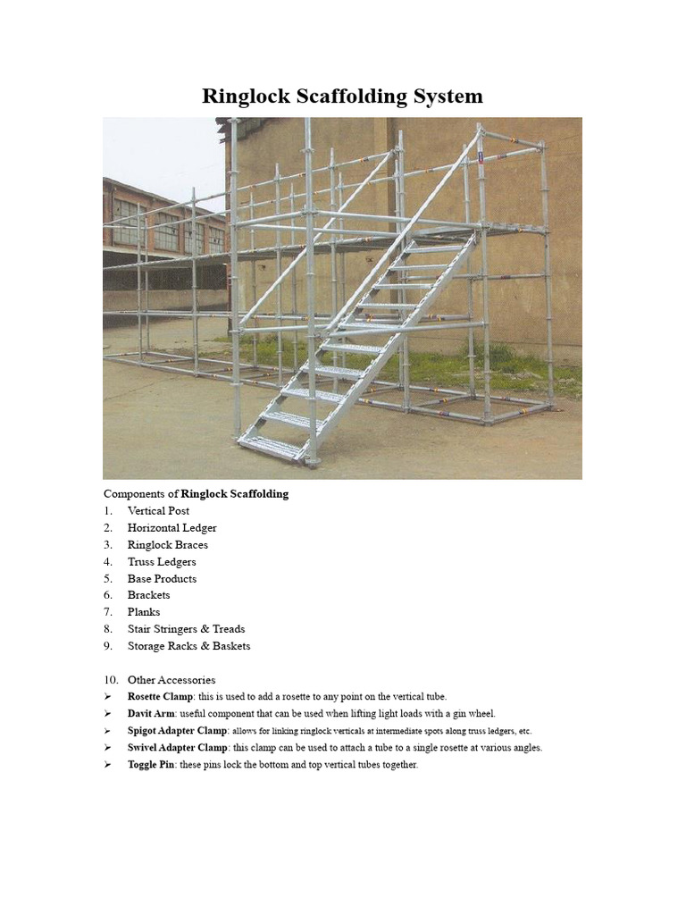 Ringlock Scaffolding Components Guide | PDF