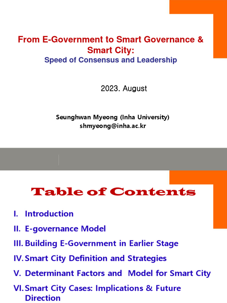 E-Government To Smart Governance & Smart City | PDF | E Government ...
