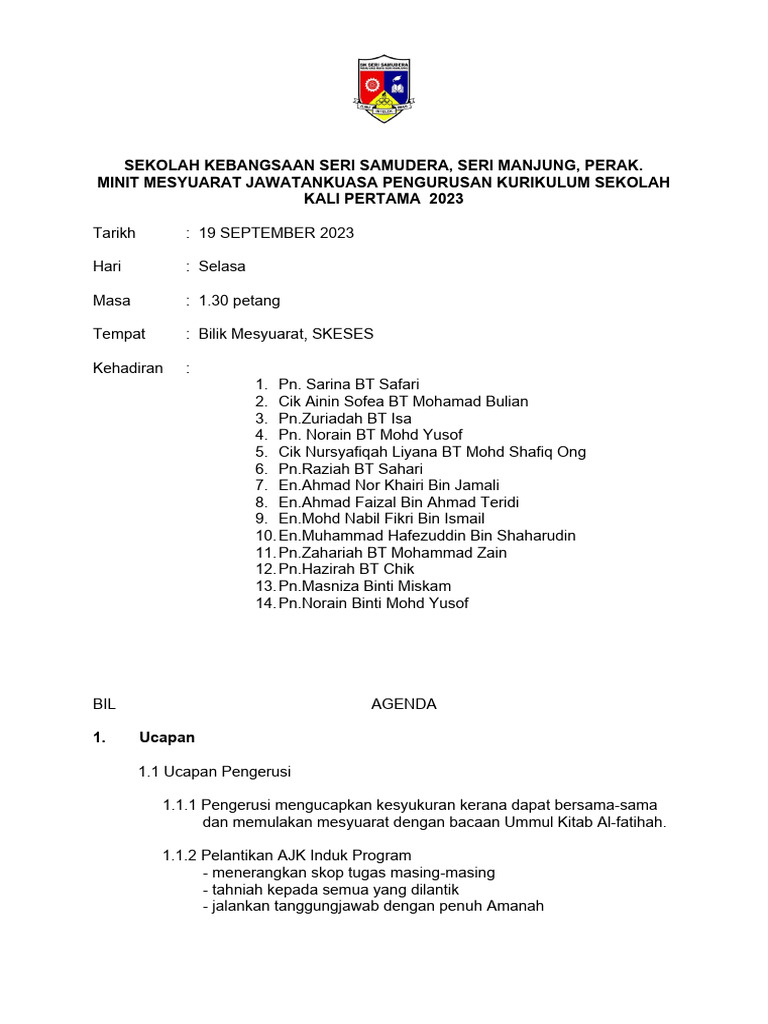 Minit Mesyuarat Aadk Pdf