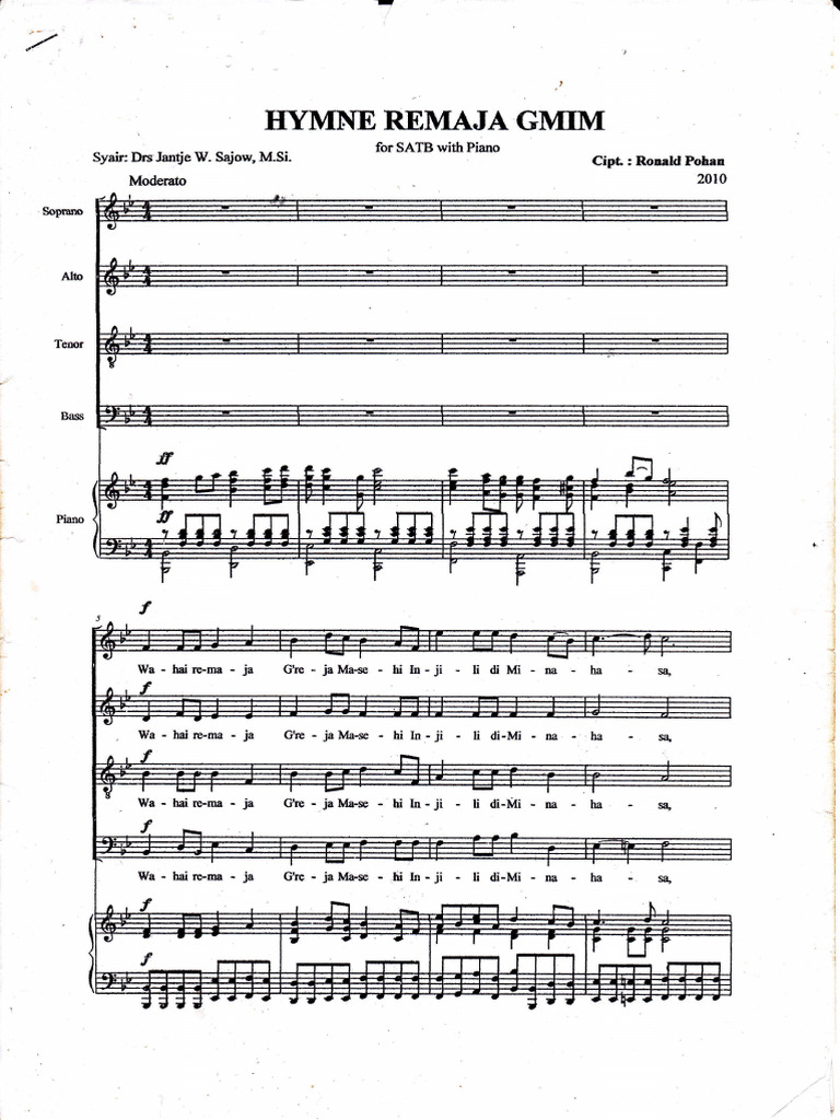 Hymne Remaja Gmim Satb | PDF