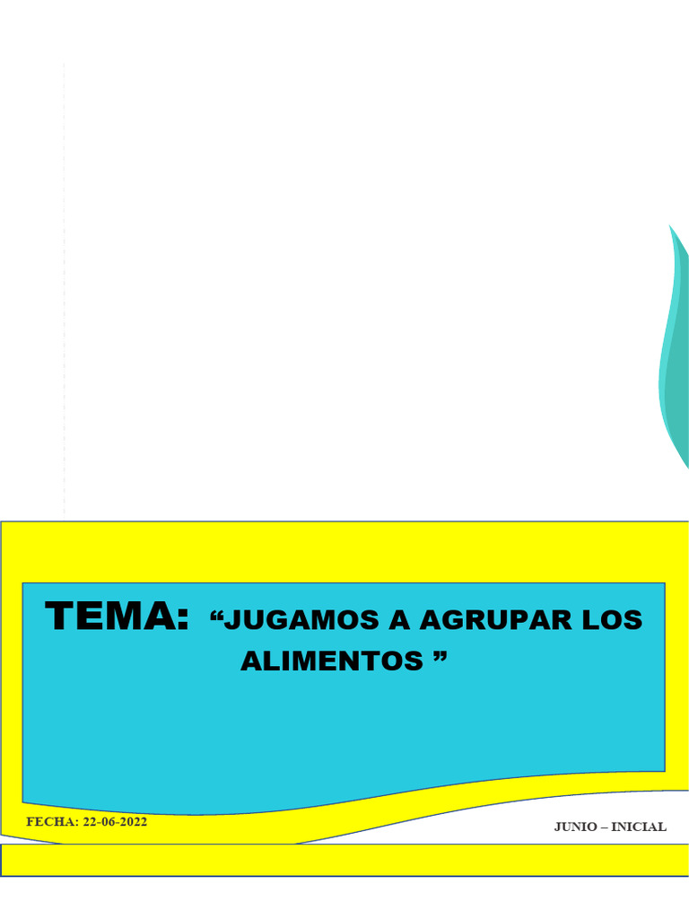 Sesion Jugamos A Agrupar Los Alimentos | PDF