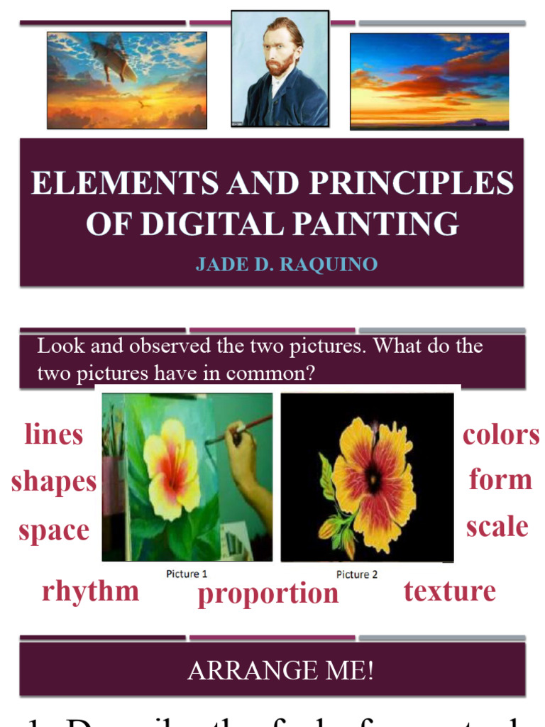 Arts Lesson 2 - Element and Principles of Digital Painting-Q2 | PDF
