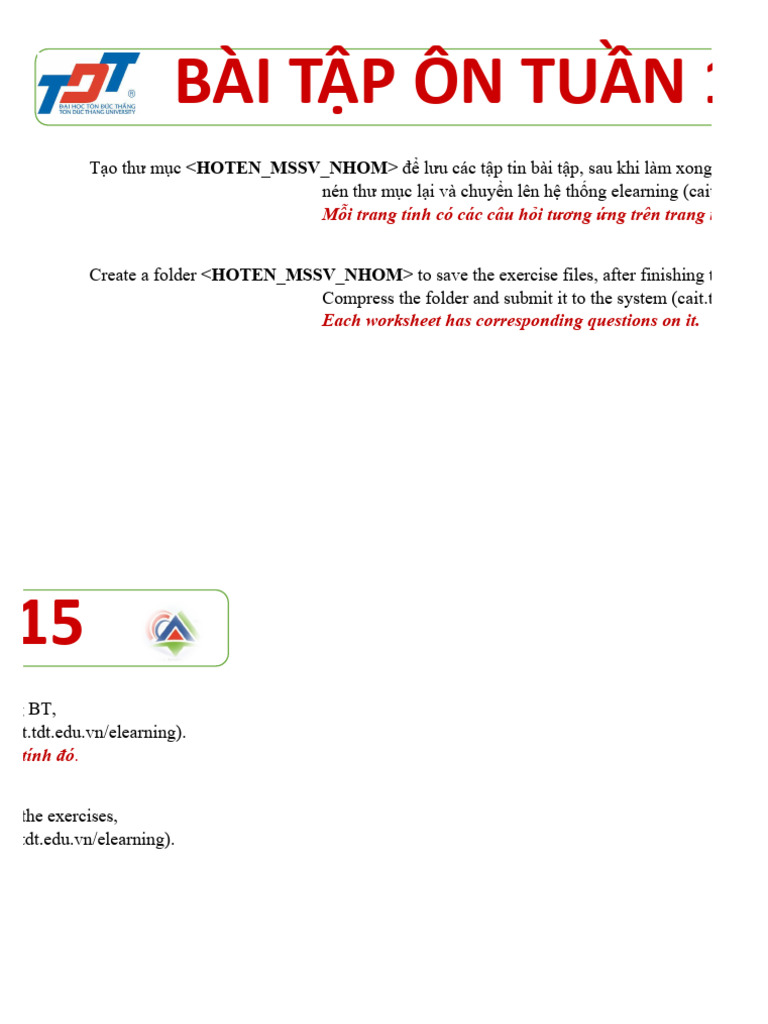 BaiTap On Tuan15 | PDF