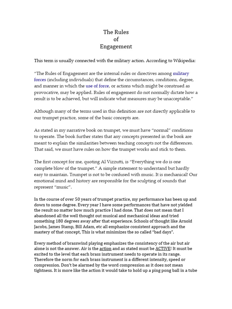 The Rules of Engagement | PDF