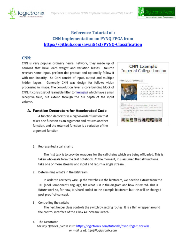CNN (convolution+Neura+Network) PYNQ Online Course | PDF