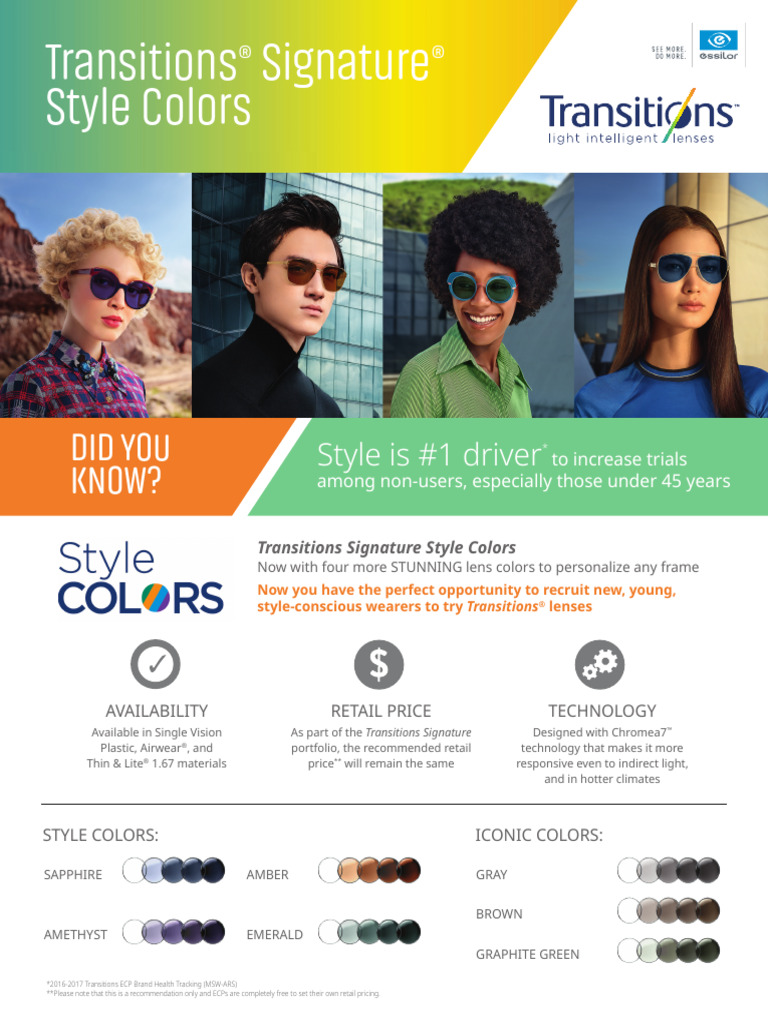 Transitions Style Sales Sheet | PDF