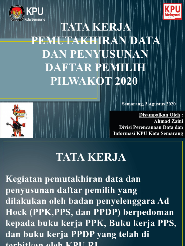 Tata Kerja Pemutakhiran Data Dan Penyusunan Daftar Pemilih | PDF