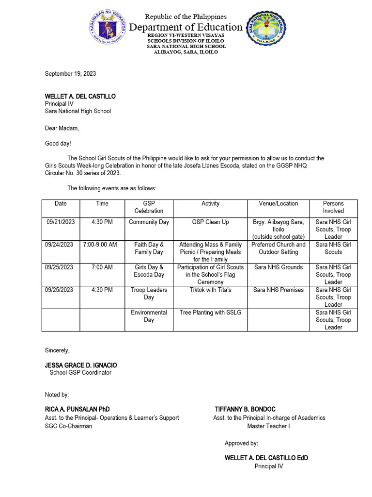 GSP Letter of Permission | PDF