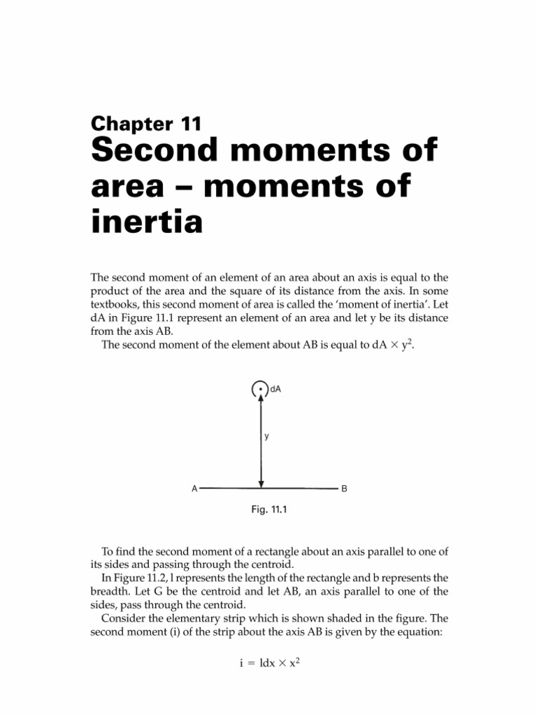 Second Moment of Inertia | PDF