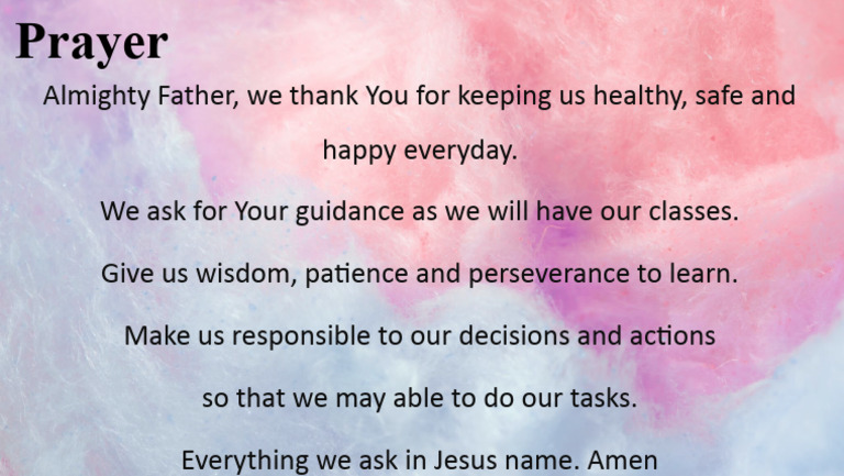 Classroom Prayer for Guidance and Wisdom | PDF