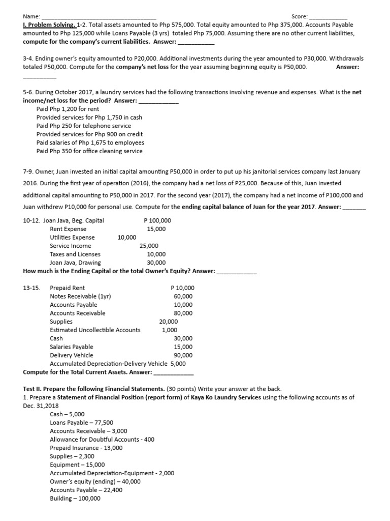 Abm 3s Problem Solving | PDF