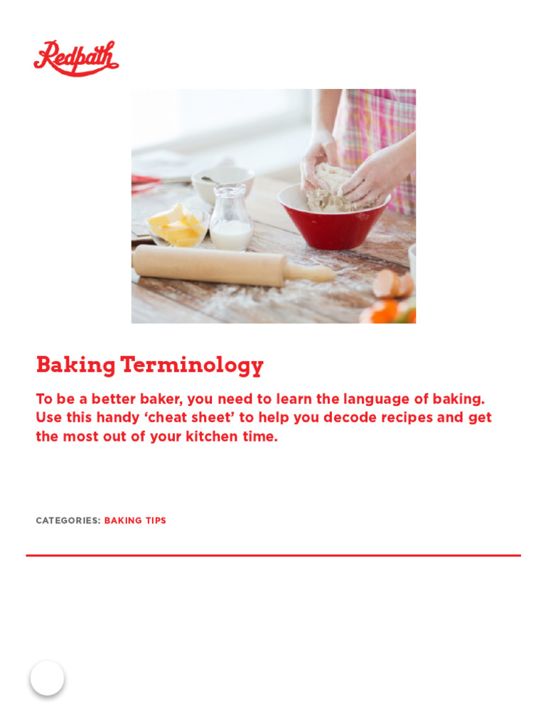 Baking Terminology _ Redpath Sugar | PDF