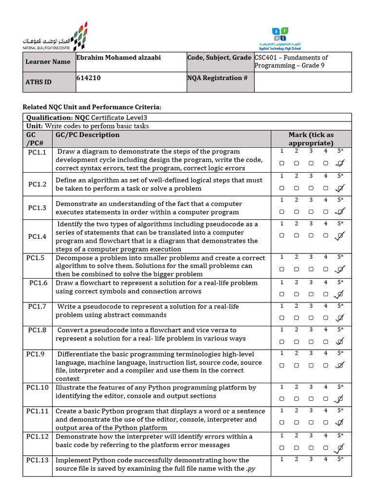 CSC401 - Milestone1 - PC1.1 - PC1.13 - P - ID - Stud C Copy Copy - Py | PDF | Computer Program ...