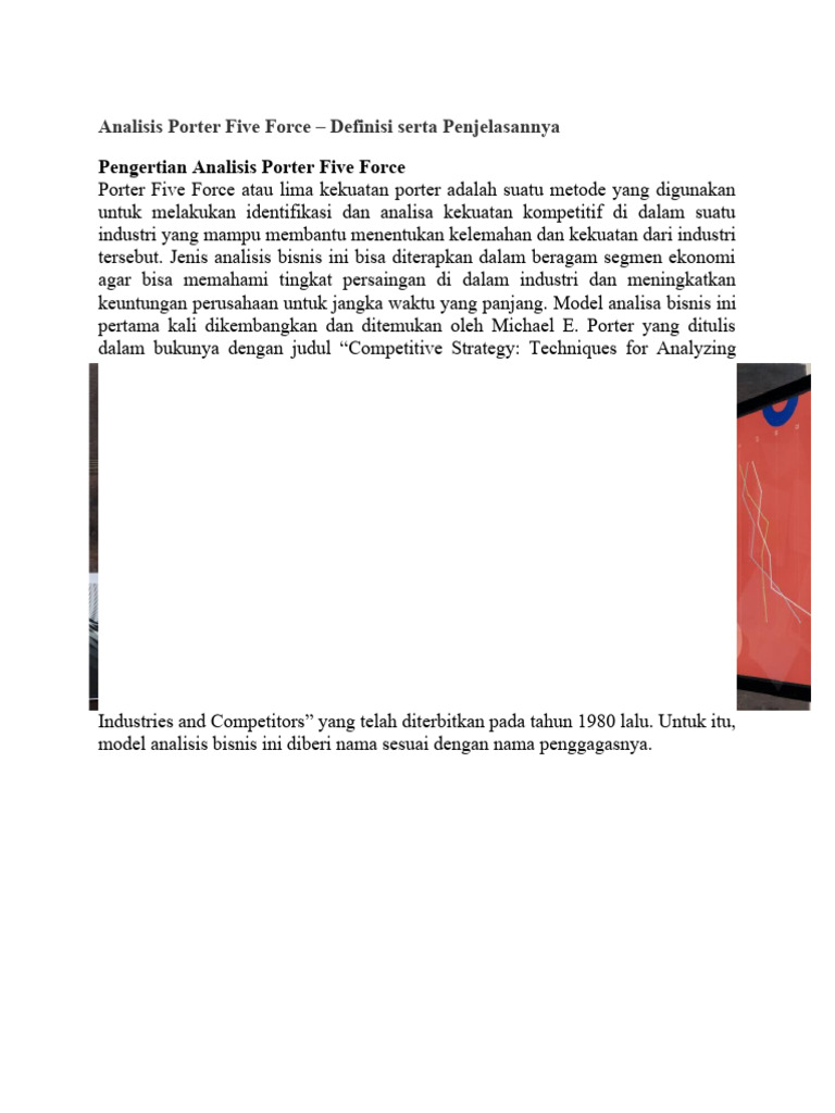 Analisis Porter untuk Pebisnis | PDF