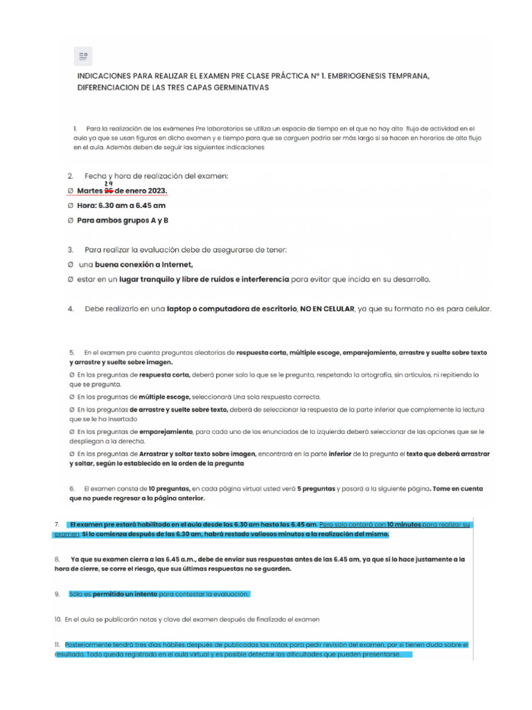 Examen Pre Clase Practica 1 | PDF